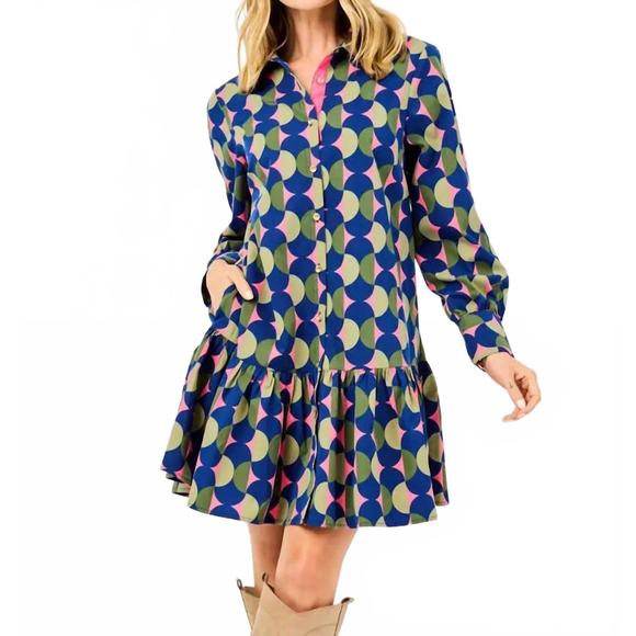 Mary Square | Dresses | New Mary Square Fiona Geo Poplin Mini Dress In ...